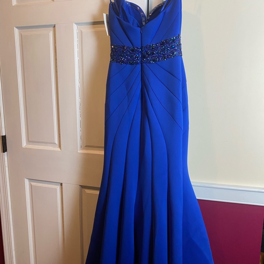 Royal Blue Mermaid Fishtail Prom Pageant Dress Nwt - Gem